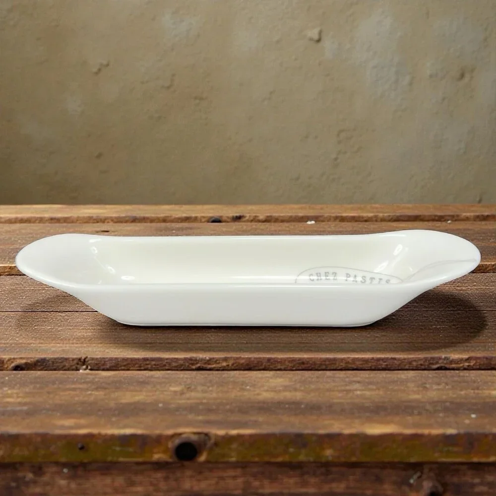 Revol France | Accents | Revol France Porcelain White Olive Dish Long ...